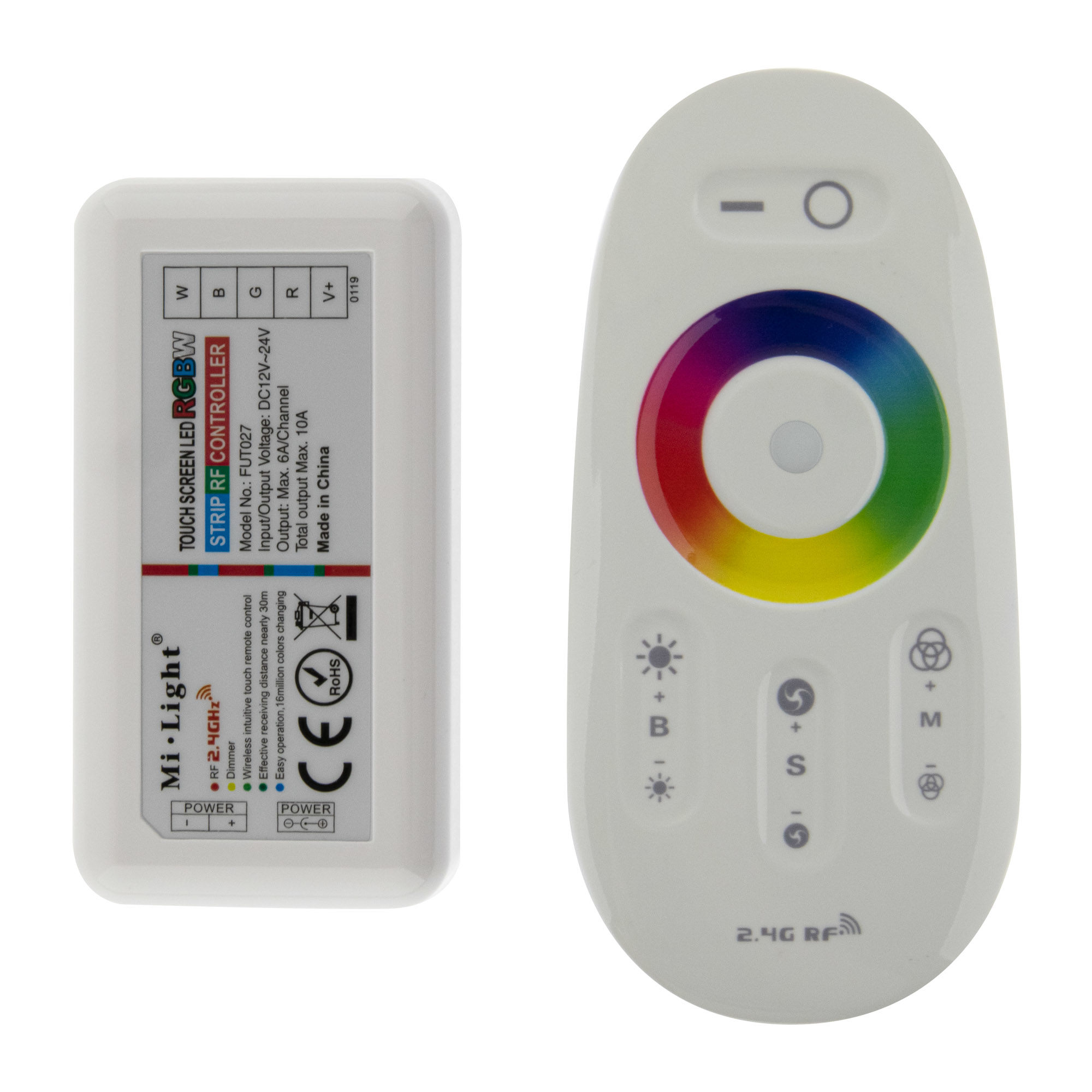 RF Touch RGBW LED Streifen Controller inkl. Fernbedienung 10A; 12V ...